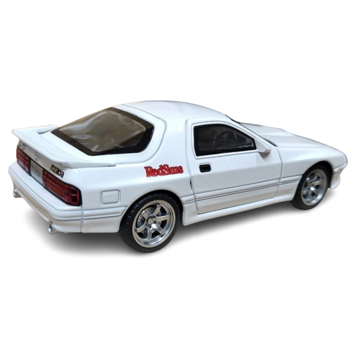 Macheta masina Mazda RX-7 1:32, replica Initial D, se deschid usi ...