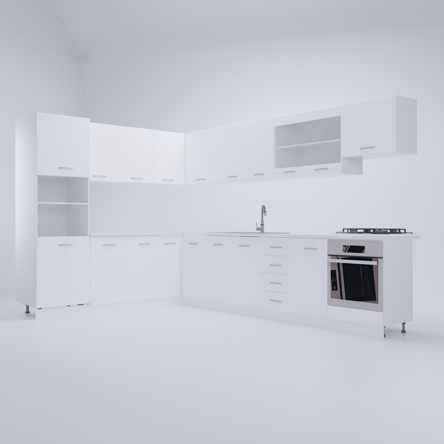 Bucatarie Karina Colt Alb - eMAG.ro