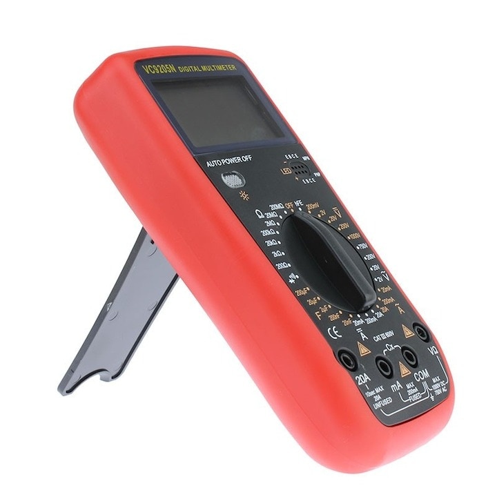 Multimetru digital profesional, model VC9205N, cu 2 cabluri de testare ...