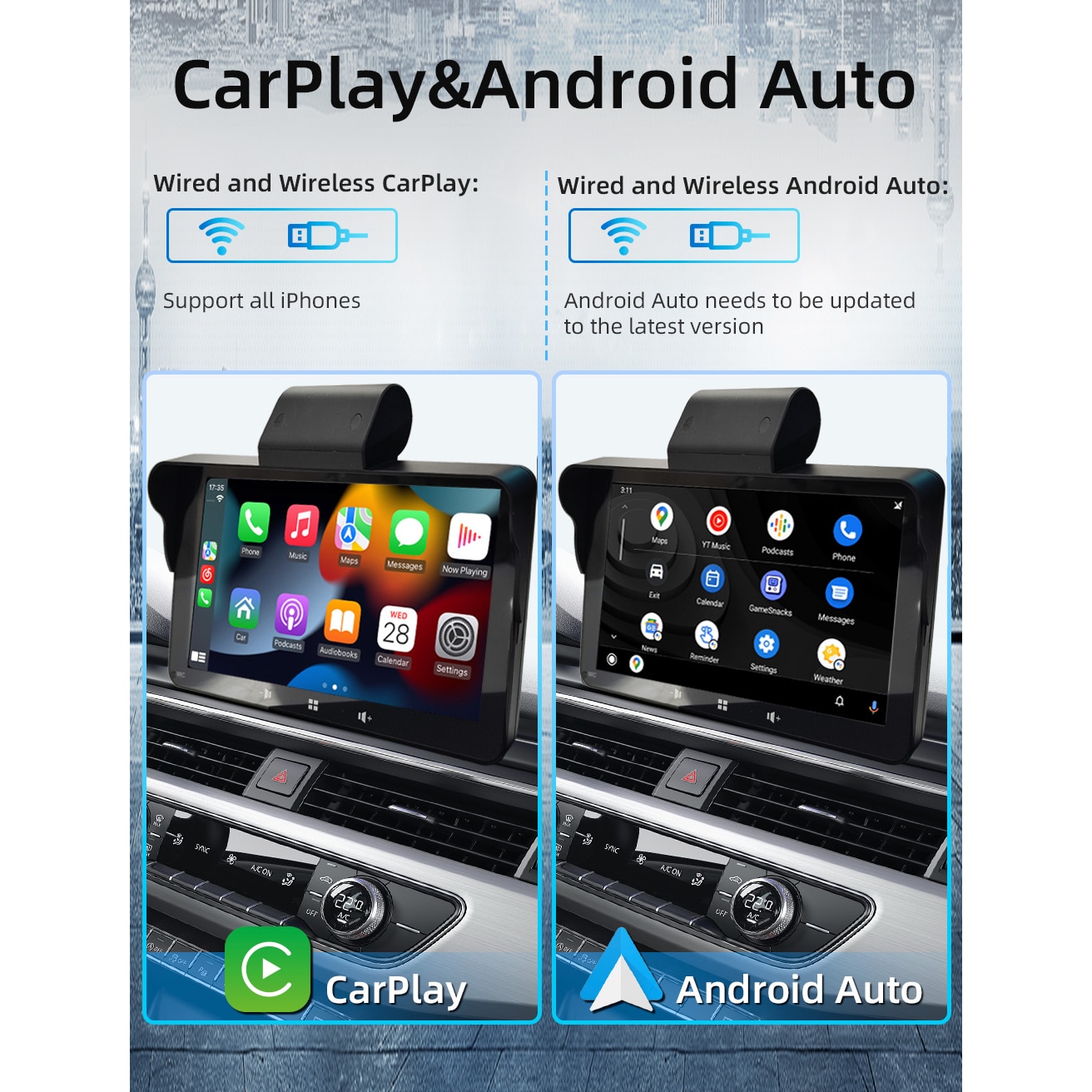 ILIKE PND 9 inch autórádió univerzális android carplay érintőképernyő ...