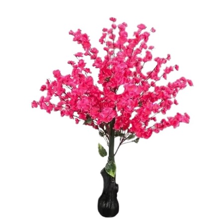 Copac artificial cu flori roz- cires, 170 cm - eMAG.ro