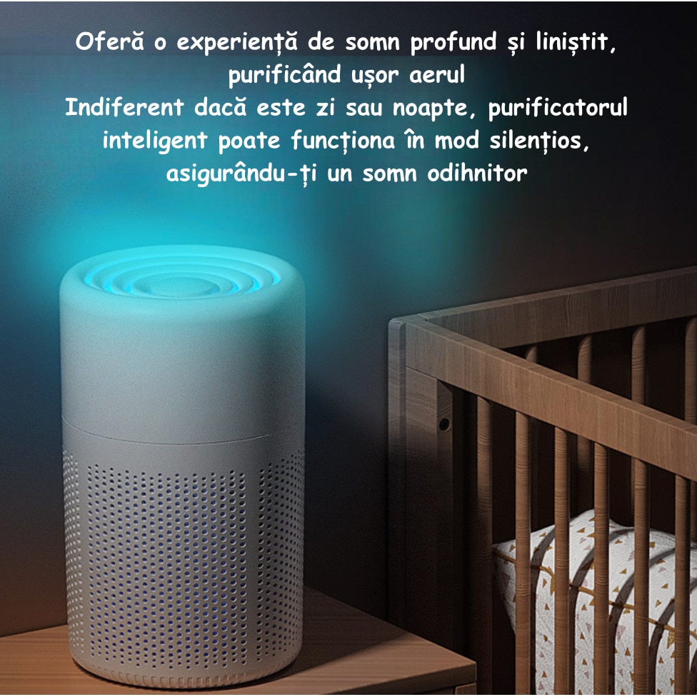 Purificator de Aer cu Difuzor de Arome ambrasmart, pentru un Mediu ...