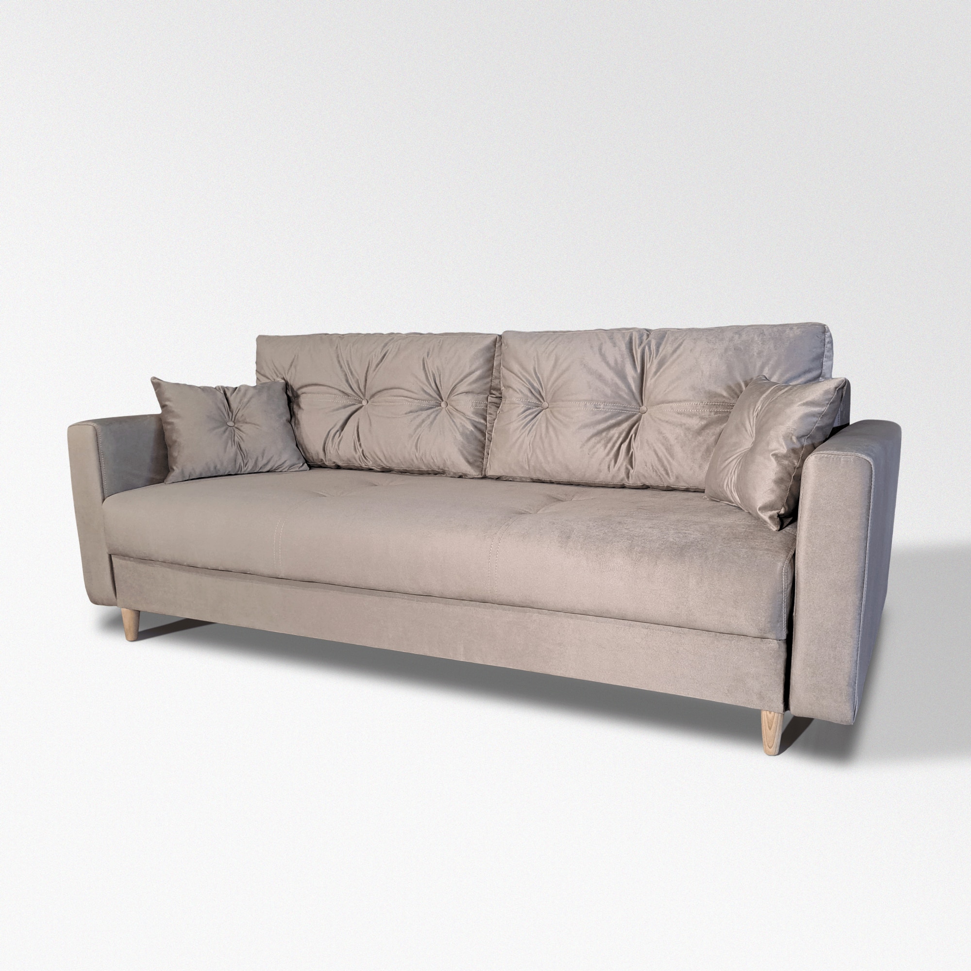 Canapea extensibila Liuba 140, Iza, pat, saltea arcuri Relaxa, lada ...