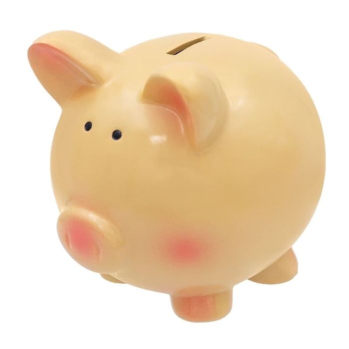 Pusculita Cute pentru copii, in forma de porcusor, Ceramica, Bej ...