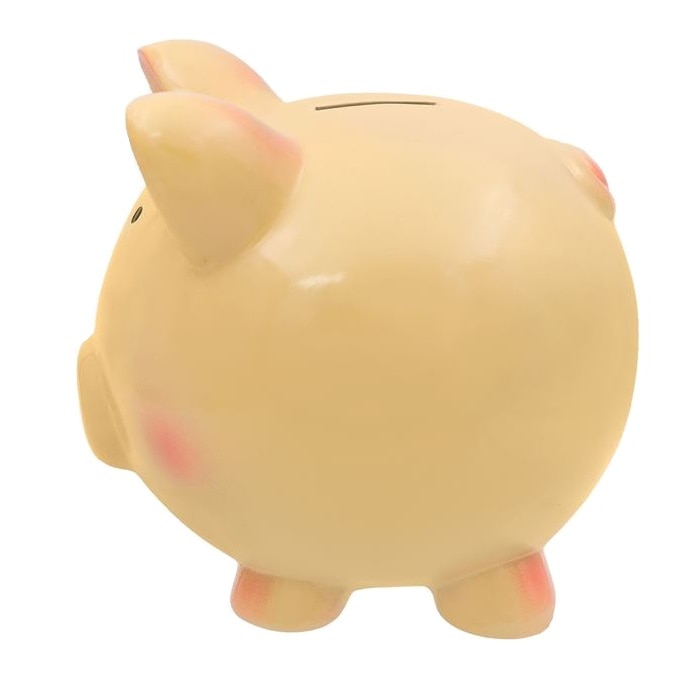 Pusculita Cute pentru copii, in forma de porcusor, Ceramica, Bej ...