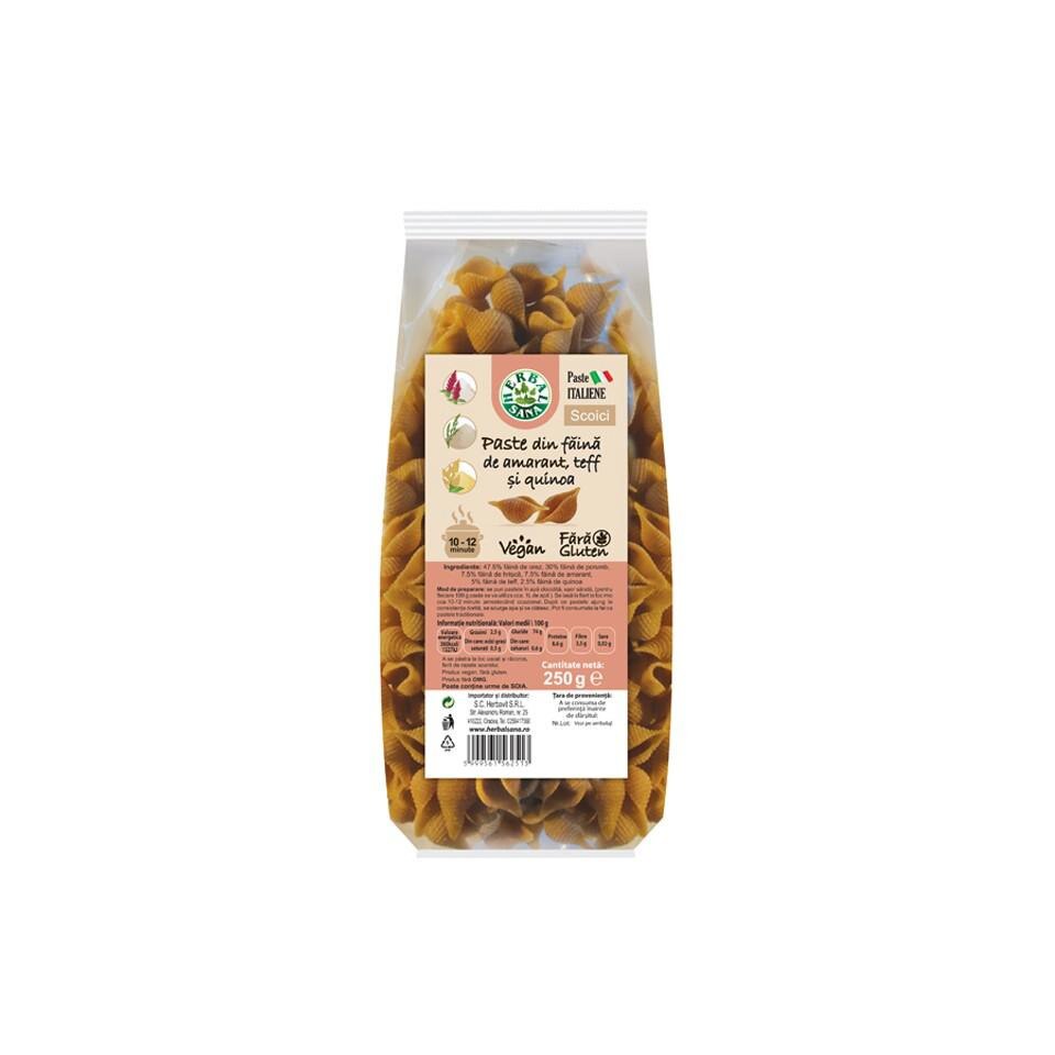 Paste din Faina de Amarant Teff si Quinoa Scoici 250 grame Herbavit ...