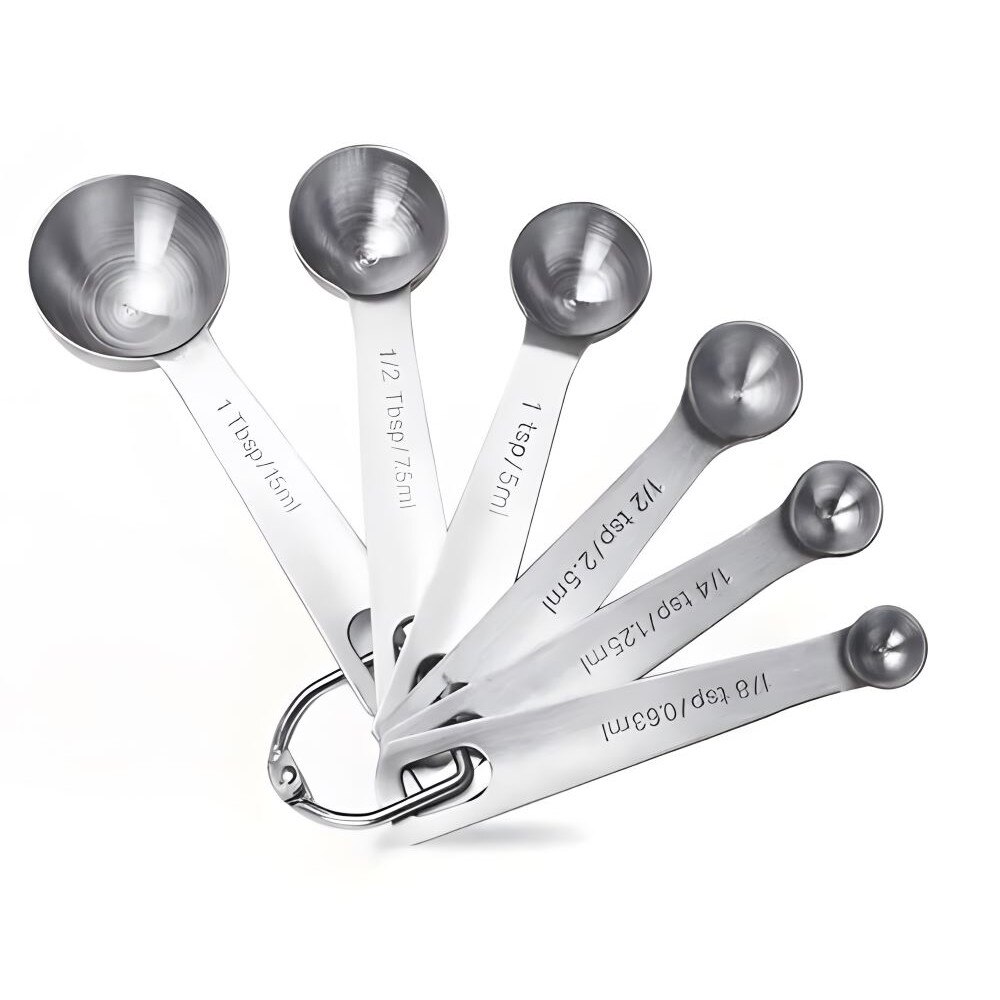 Set 6 linguri gradate bucatarie pentru masurare, cupe, cu inel de ...