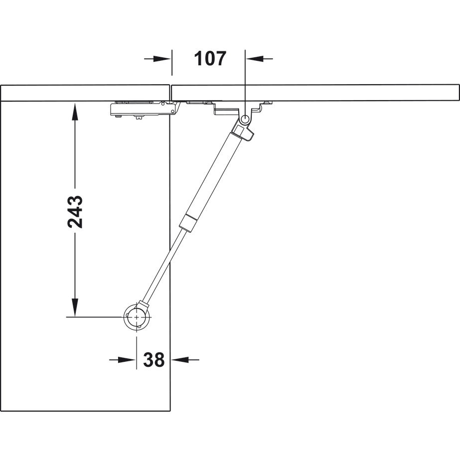 Telescop cu gaz si amortizare, pentru ridicare usi mobilier 80N - eMAG.ro