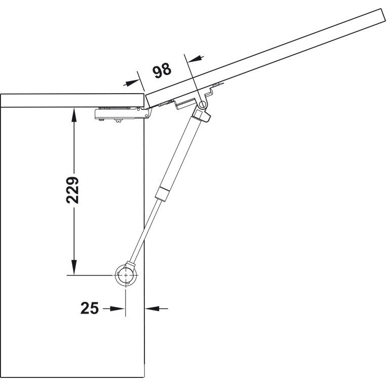 Telescop cu gaz si amortizare, pentru ridicare usi mobilier 60N - eMAG.ro