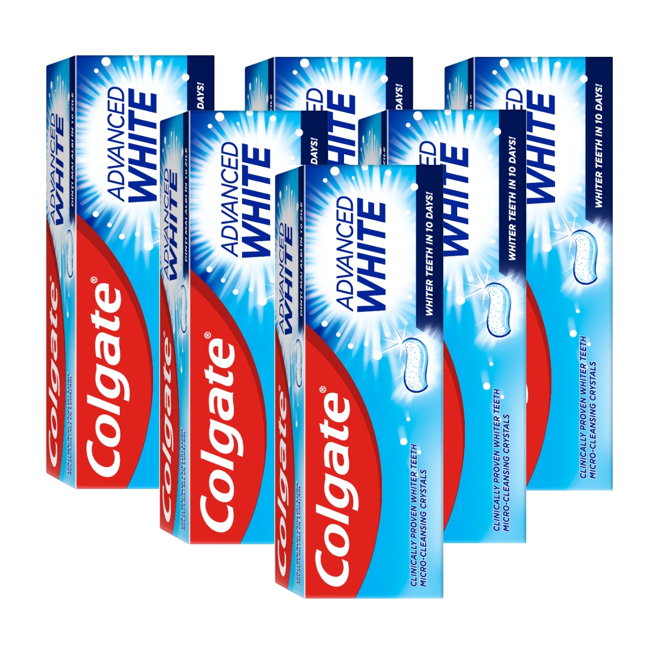Pasta dinti Colgate Advanced White, 6 x 100 ml - eMAG.ro