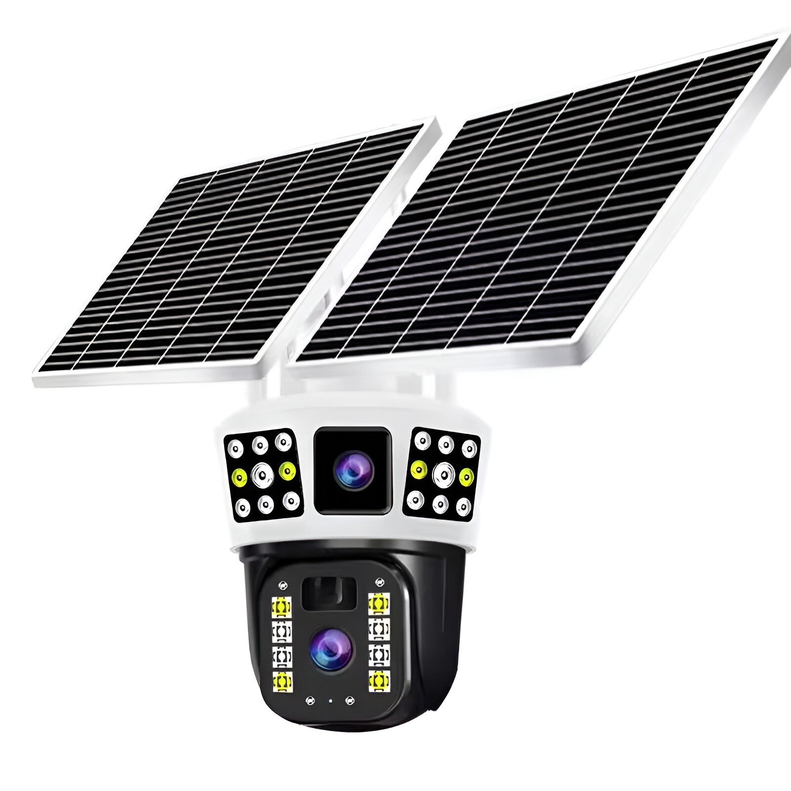 Camera de supraveghere CLAUSTEEL 2in1 cu vedere tripla, Panou Solar ...