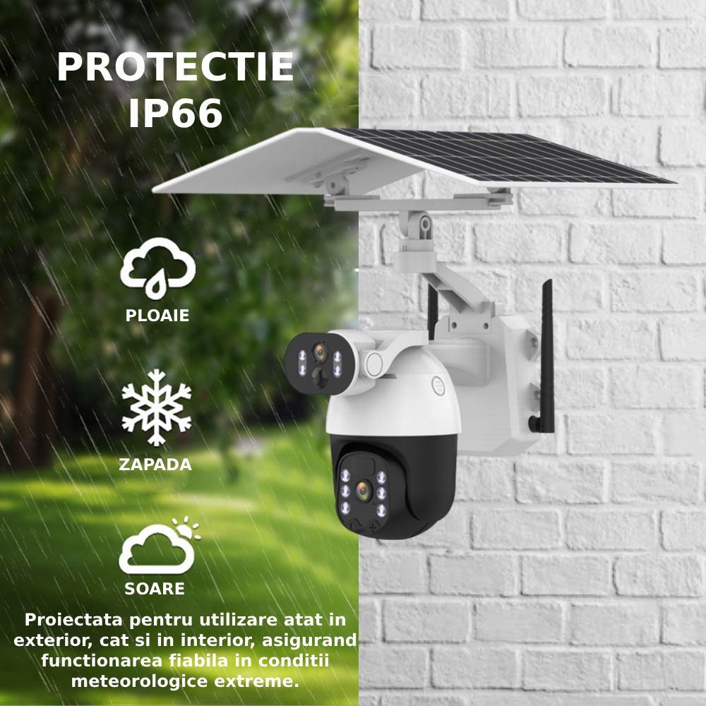 Camera de supraveghere CLAUSTEEL Q5MAX 2in1 cu Panou Solar inclus 12W ...