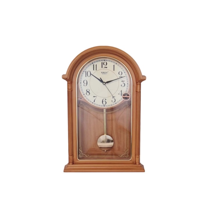 Ceas de perete cu pendula E EFRALL, RK-50, Maro deschis, 50 cm x 32 cm ...