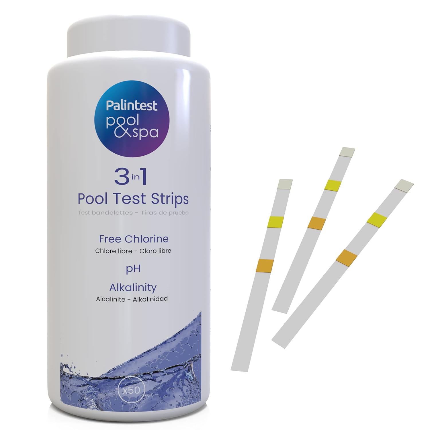 Benzi de testare Palintest 3 in 1, clor/ph/alcalinitate, 50 teste - eMAG.ro