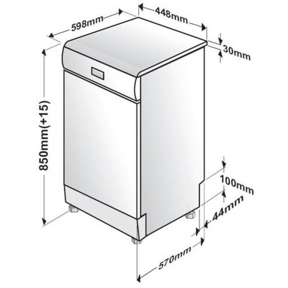 Masina De Spalat Vase Independenta Grundig GSF41825X, Clasa E, 45 Cm, 8 ...