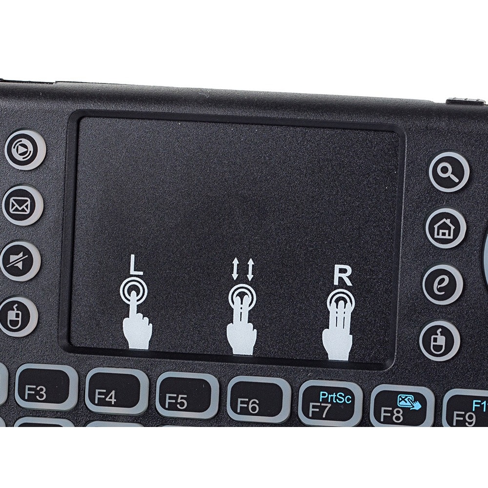 Мини клавиатура с тъчпад, безжична, осветена в 3 цвята, акумулаторна ...