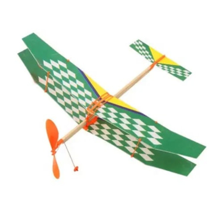 Avion biplan, propulsat de elice cu motor din benzi elastice - eMAG.ro