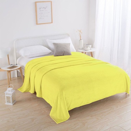 Patura Coccolino moale si pufoasa pentru 2 persoane, 200X230 cm, Galben ...