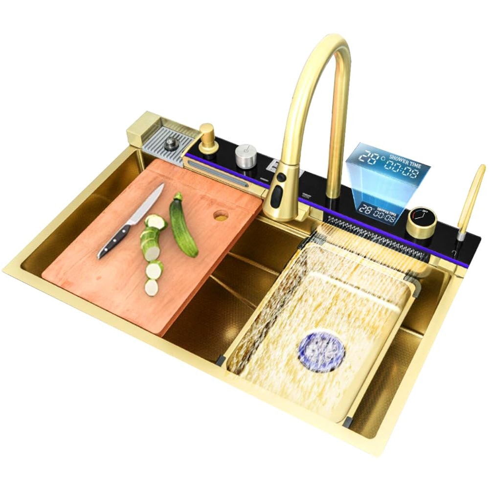 Set chiuveta bucatarie, Milmatt, multifunctionala, cu afisaj led ...