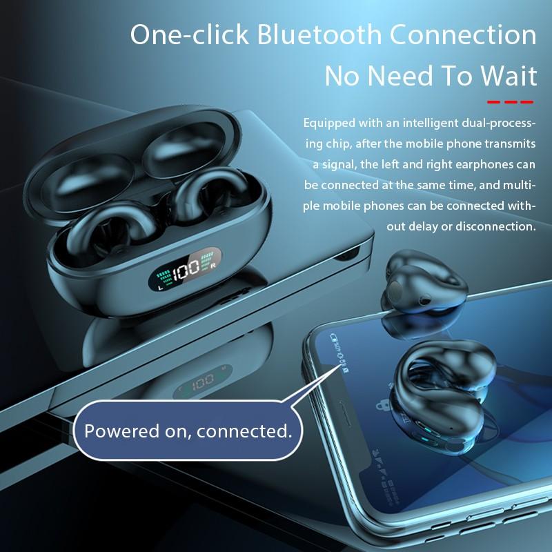 Безжични слушалки ZEEVOS r15, open-ear, bluetooth 5.3, истинска ...