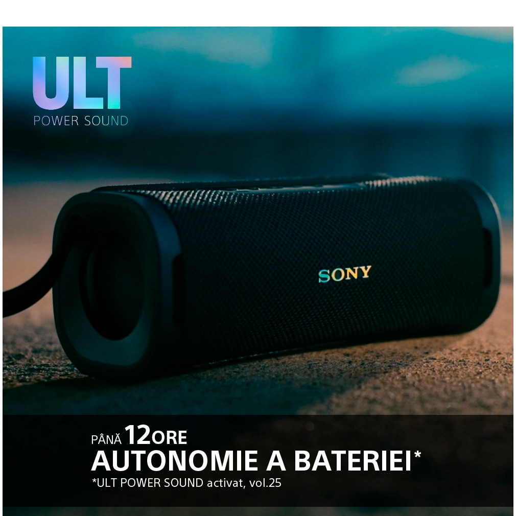 Boxa portabila Sony ULT FIELD 1, Bluetooth 5.3, Rezistenta la apa IP67 ...