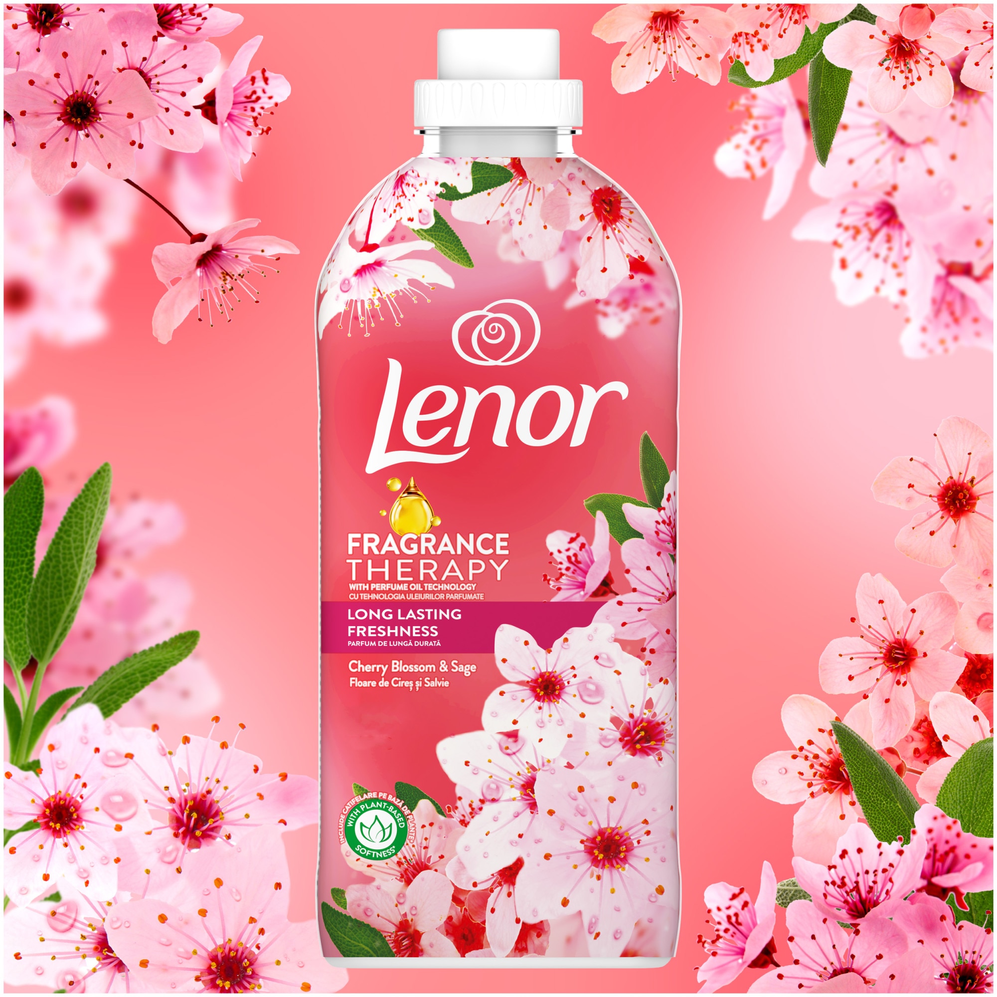 Омекотител Lenor Cherry Blossom, 1.2 л, 48 пранета - eMAG.bg