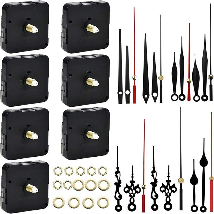 Set 7 Mecanisme ceas perete ax 18 mm fara agatatoare, cu repere orar ...