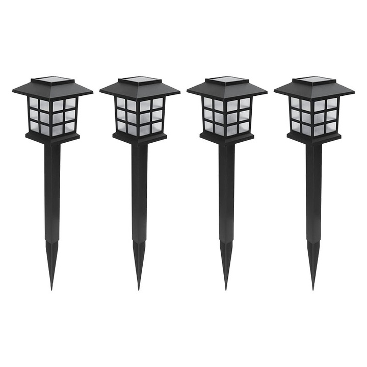 Set 4 lampi solare de exterior pentru gradina NEXTLY, cu tarus, tip ...
