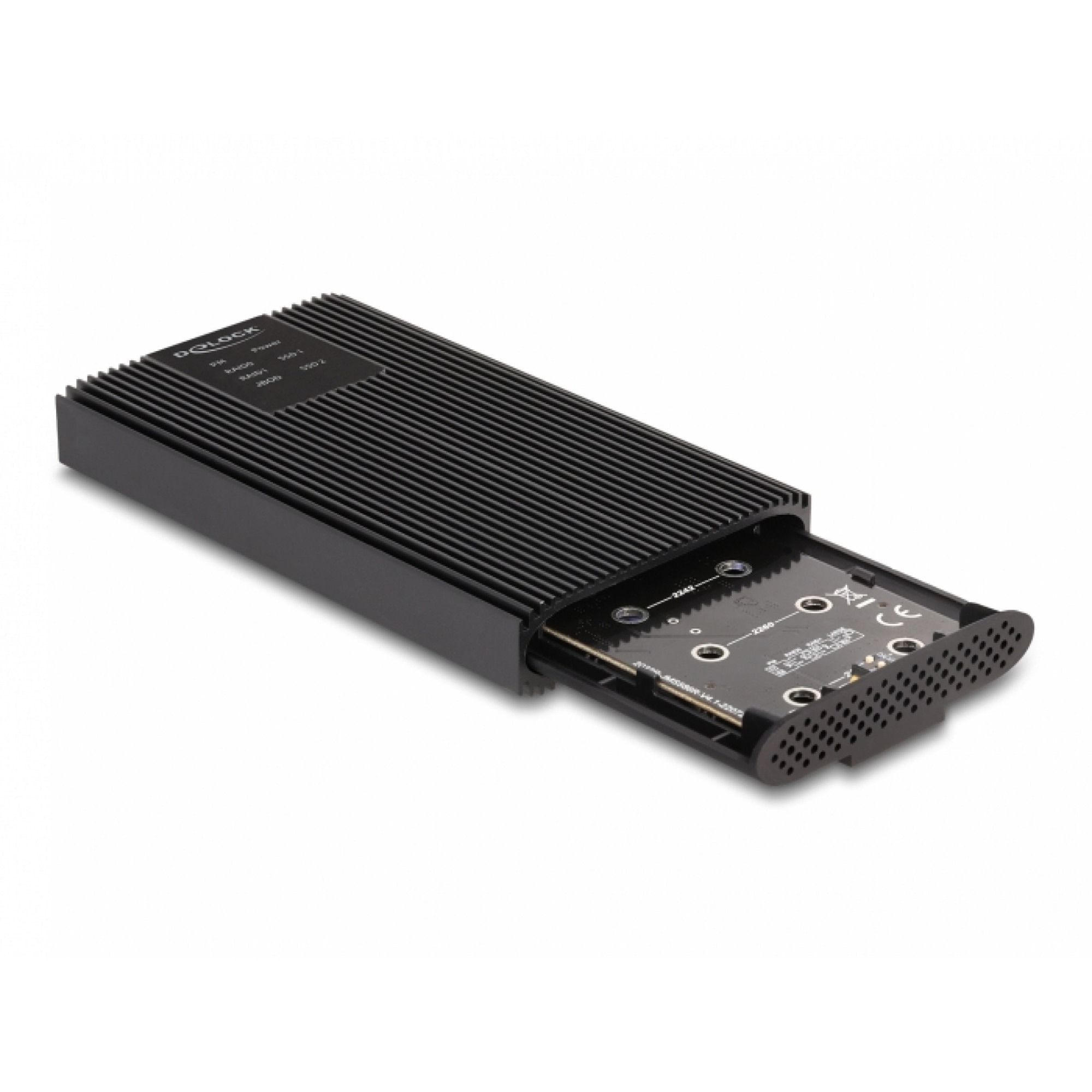 Rack extern USB type C la 2 x M.2 NVMe PCIe SSD cu RAID, Delock 42022 ...