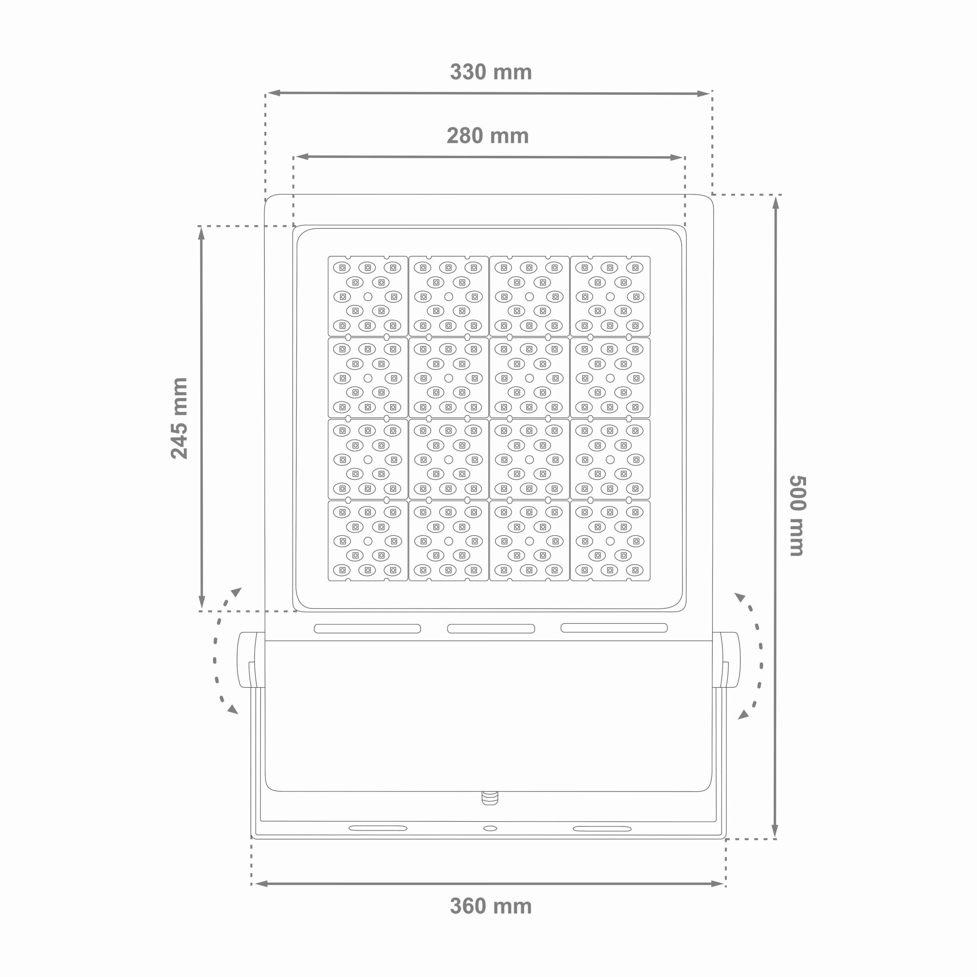 Proiector industrial IP65 LED 200W/ora, 25000lm - 50 000 ore, 4000K ...