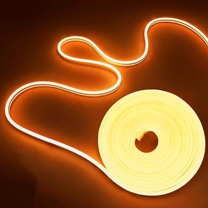 Banda Neon cu Led Portocaliu, Interior/Exterior, Rezistenta la Apa ...