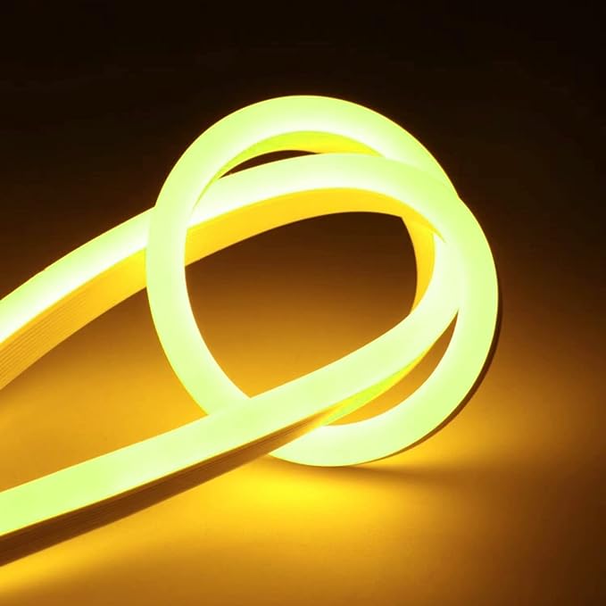 Жълта LED неонова лента, закрито/външно, водоустойчивост, включен ...