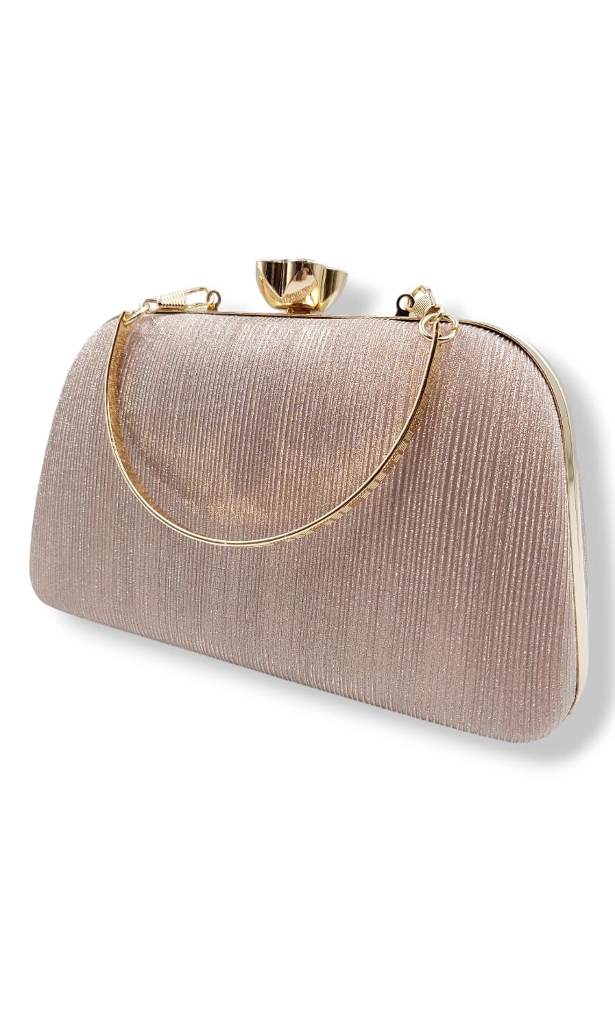 Geanta de seara tip clutch, Elara, material sintetic cu sclipici ...