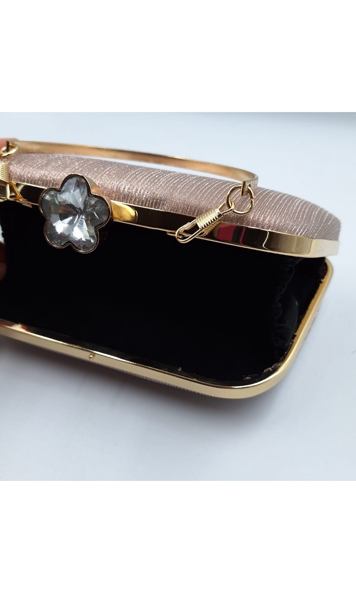 Geanta de seara tip clutch, Elara, material sintetic cu sclipici ...