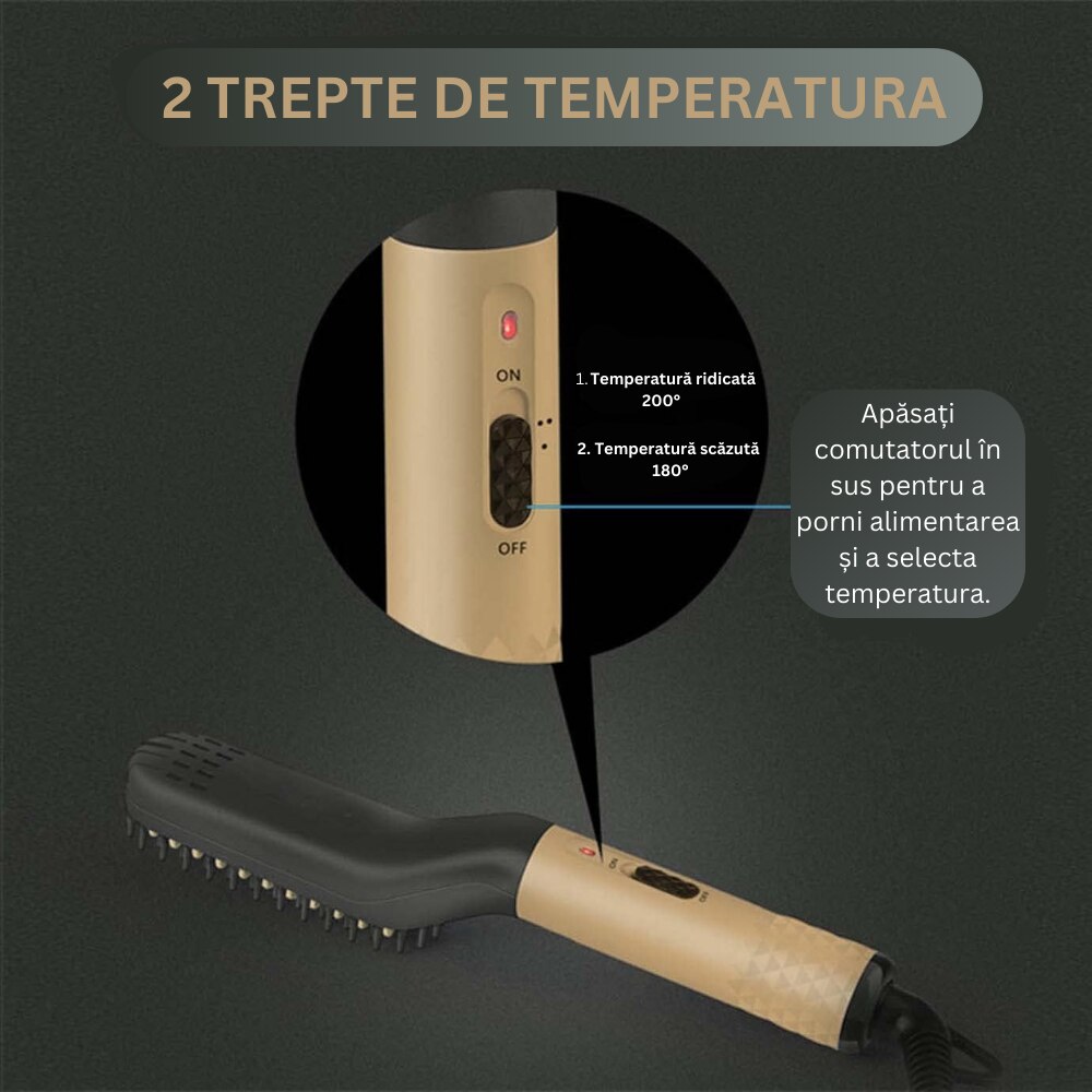 Perie Electrica Pentru Barbati De Indreptat Parul Si Barba, Temperatura ...