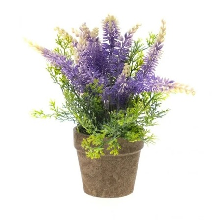 Lavanda artificiala in ghiveci ceramic, 27x10 cm - eMAG.ro