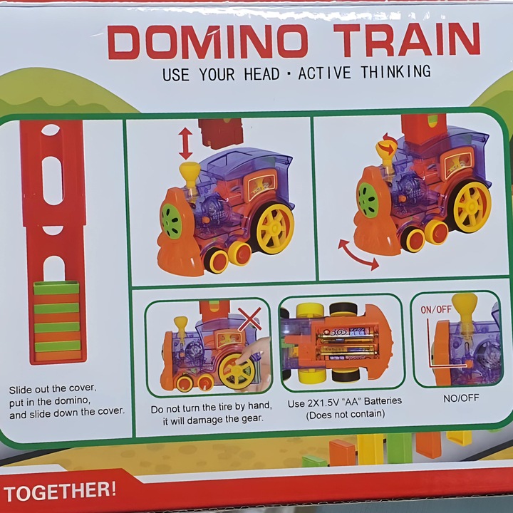 Tren Domino Electric pentru Copii - Set Joc Educativ - eMAG.ro