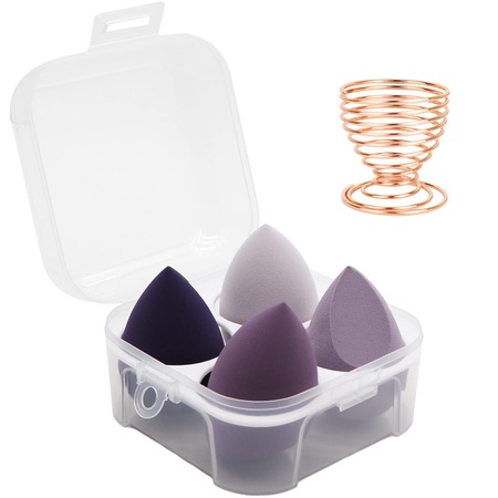 Set 4 buretei machiaj/suport, Multifunctionali, Mov - eMAG.ro