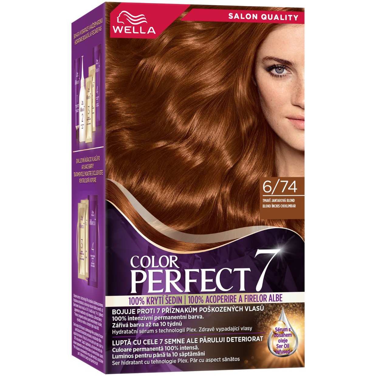 Vopsea de par permanenta Color Perfect 6/74 Blond Inchis Chihlimbar ...