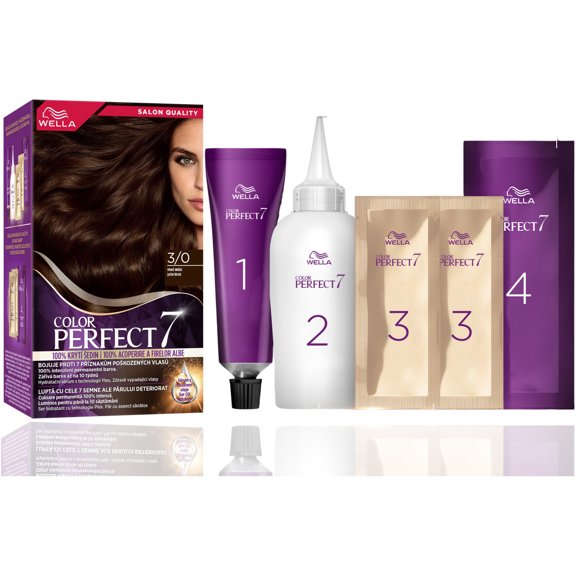 Vopsea de par permanenta Color Perfect Saten Inchis 3/0, 135ml - eMAG.ro