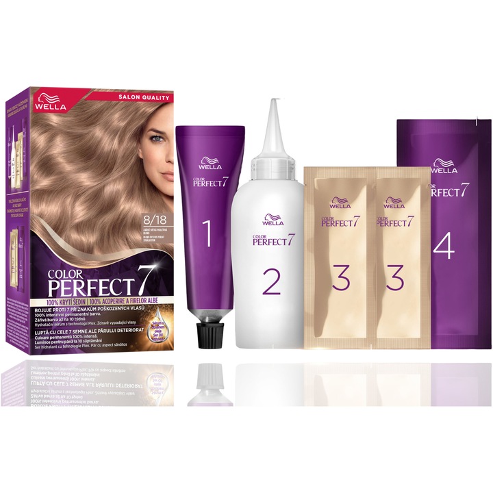 Vopsea de par permanenta Color Perfect 8/18 Blond Deschis Perlat ...