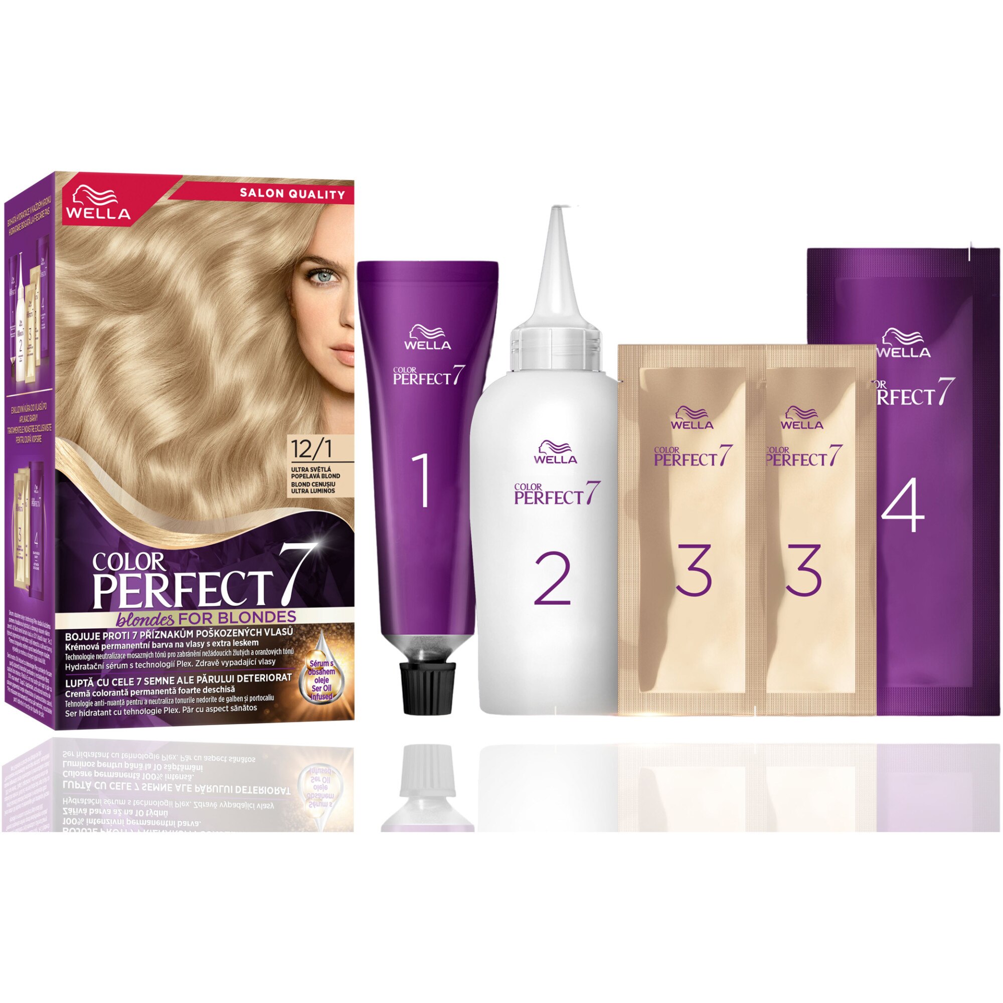 Vopsea de par permanenta Color Perfect 12/1 Blond Cenusiu Ultra Luminos ...