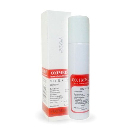 Spray cutanat, pentru arsuri, eczeme, 59,5 g, Oximed - eMAG.ro