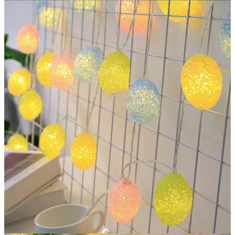 Lumini LED colorate pentru oua, decoratiuni de Paste, cablu de 3 m ...
