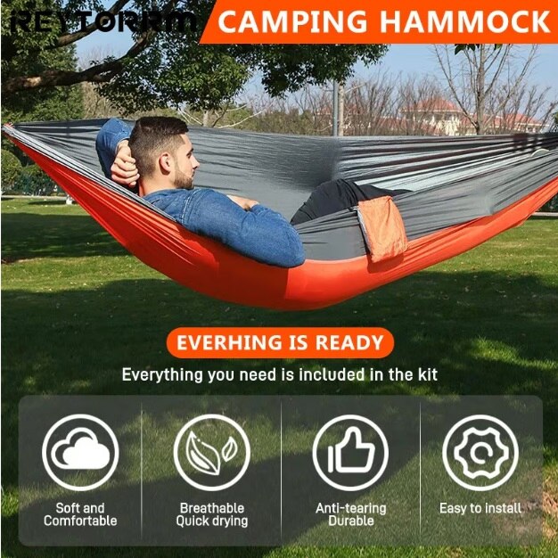 Hamac leagan coshop® din material tip parasuta, usor, portabil ...