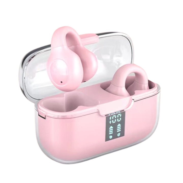 Casti fara fir Bluetooth, TWS, Noise canceling, Design ergonomic cu ...