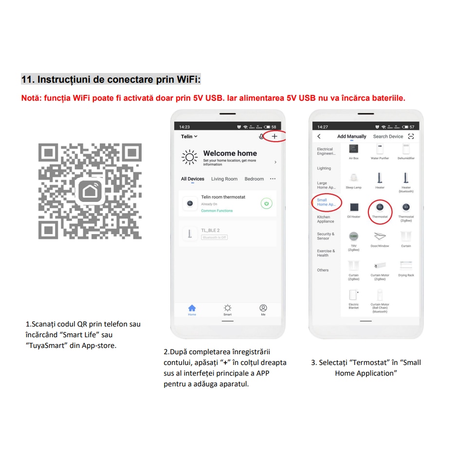 Termostat de ambient inteligent, WI-FI, Controlat Prin Internet ...