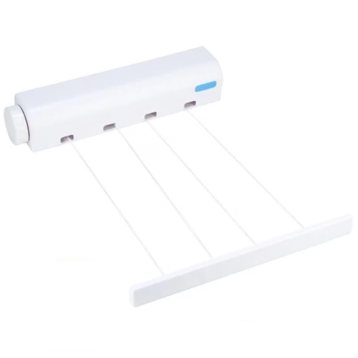 Uscator de rufe retractabil, cu 4 sarme si carlige, lungime maxima 3, 2 ...