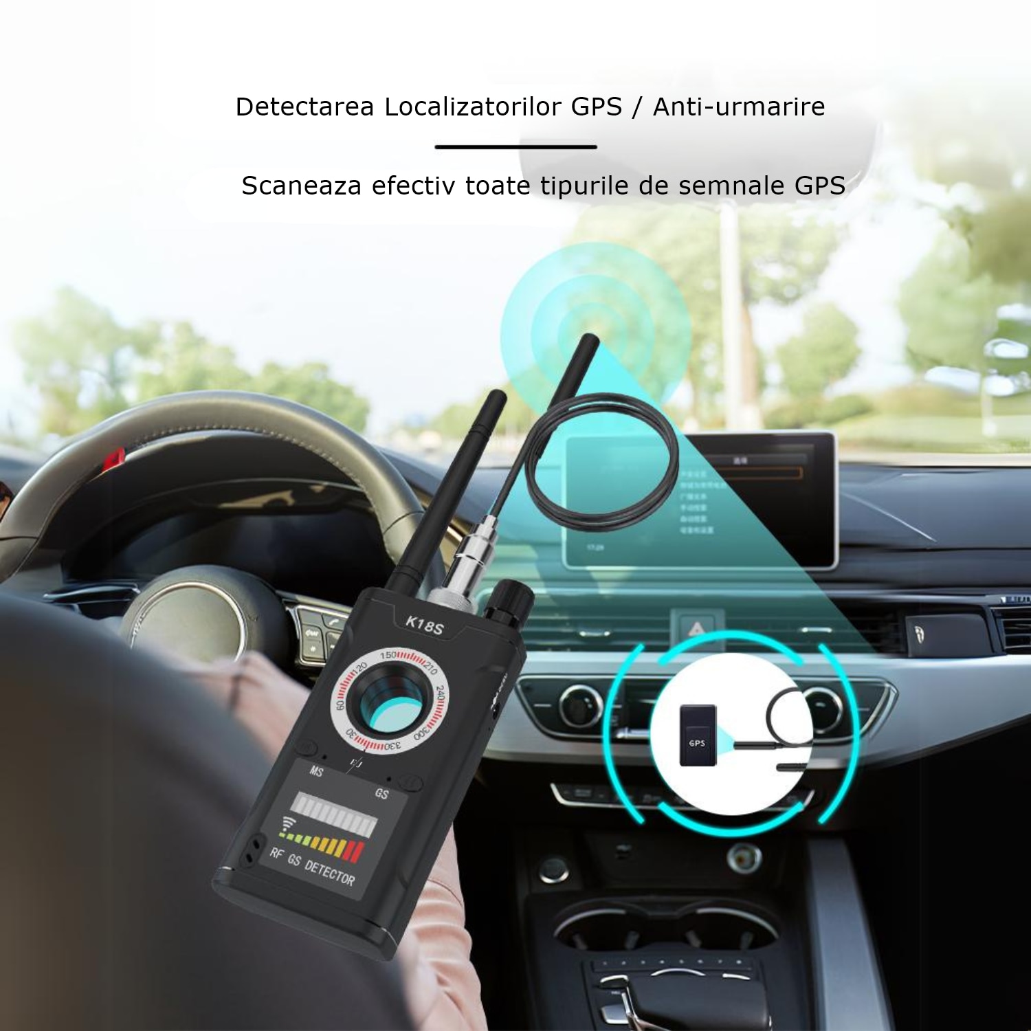 Detector anti-spionaj, EJ Products, K18S, detectie camere ascunse, microfoane, localizatoare GPS ...