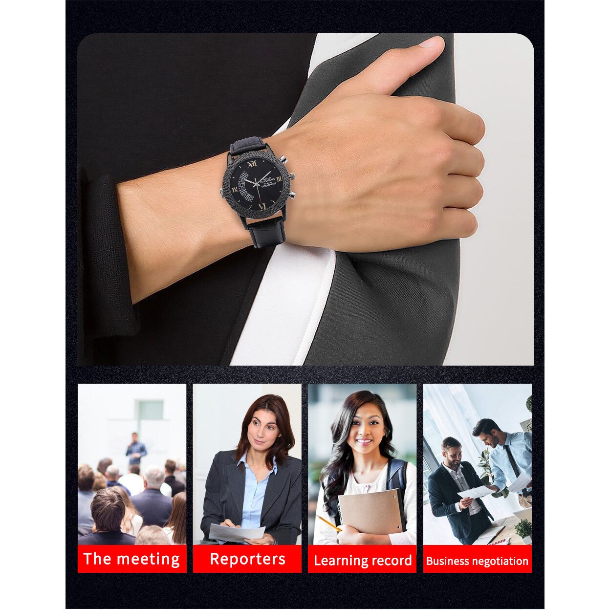 Ceas de Mana cu Camera Video Full HD 1080p, Night Vision, 32 Gb - eMAG.ro